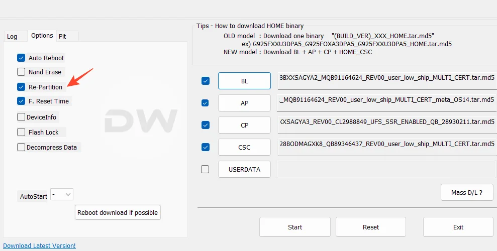 Fix Repartition Failed: Flash Galaxy S25 Ultra Firmware via Odin