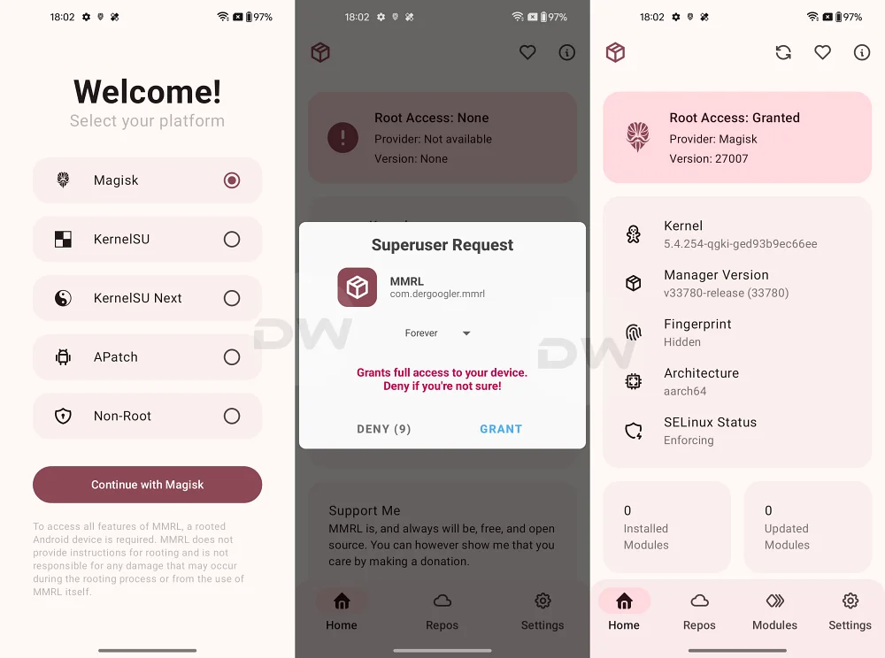 How to Add Module and Repository to Magisk/KernelSU/APatch - DroidWin