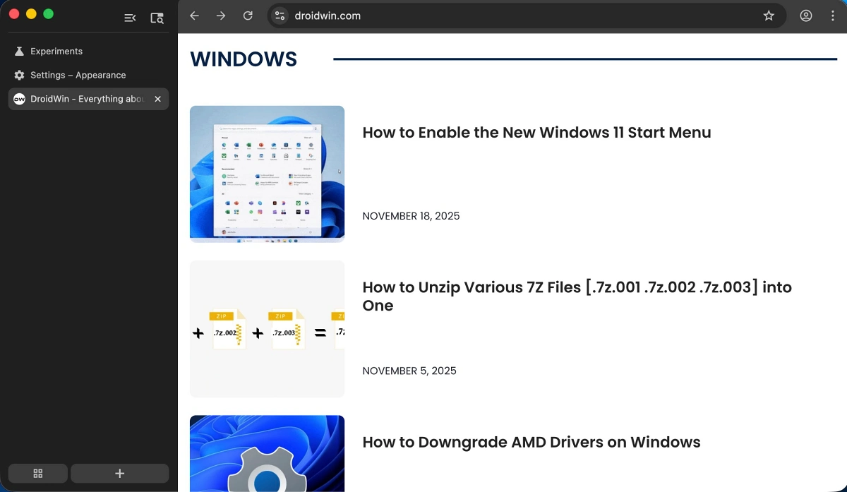 How to Enable Vertical Tabs in Google Chrome - DroidWin